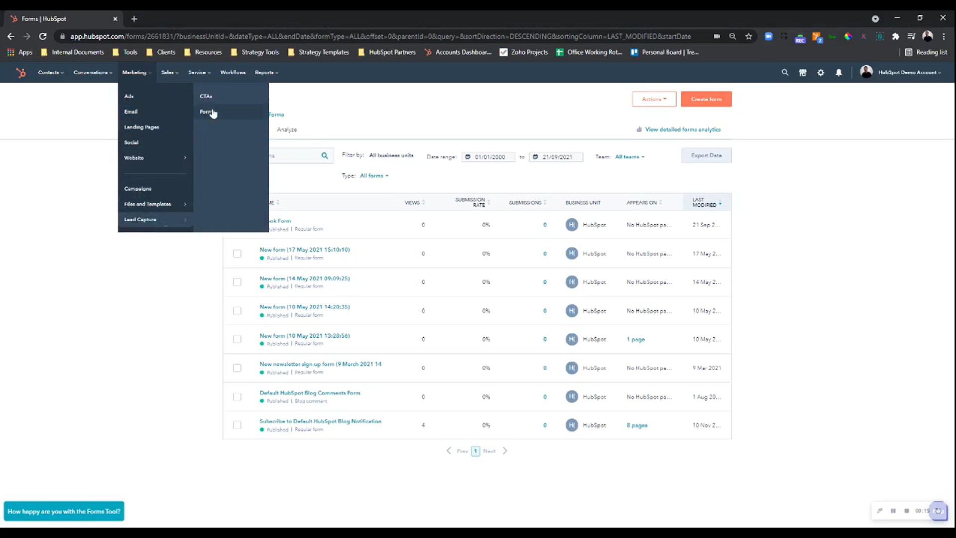 How to create a Form in HubSpot