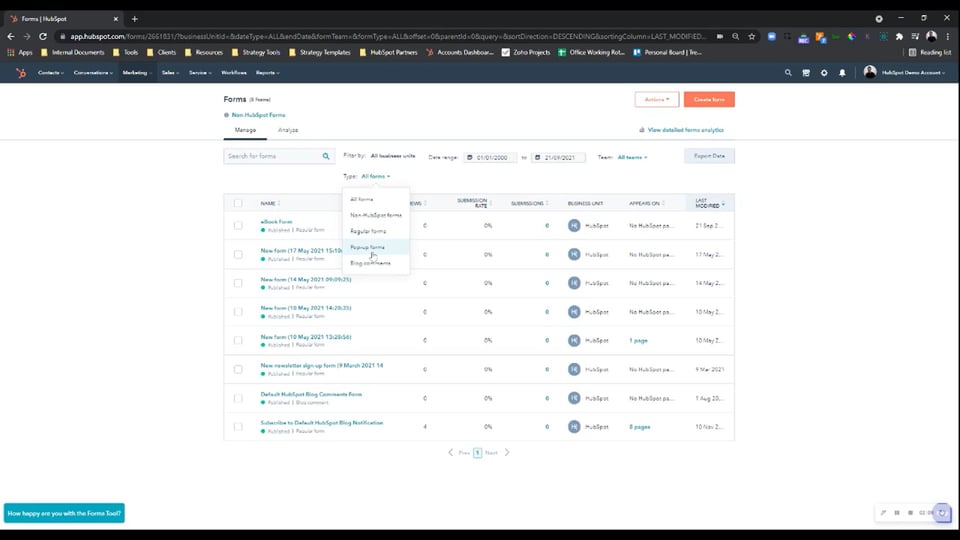 How to create a Form in HubSpot