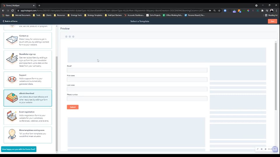 How to create a Form in HubSpot